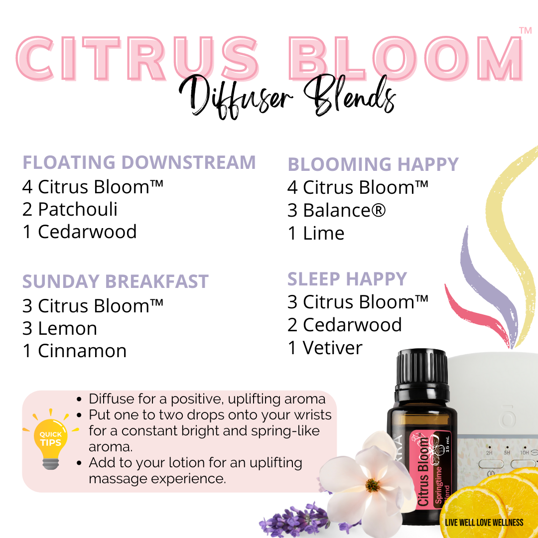 Citrus Bloom Diffuser Blends - LIVE WELL LOVE WELLNESS